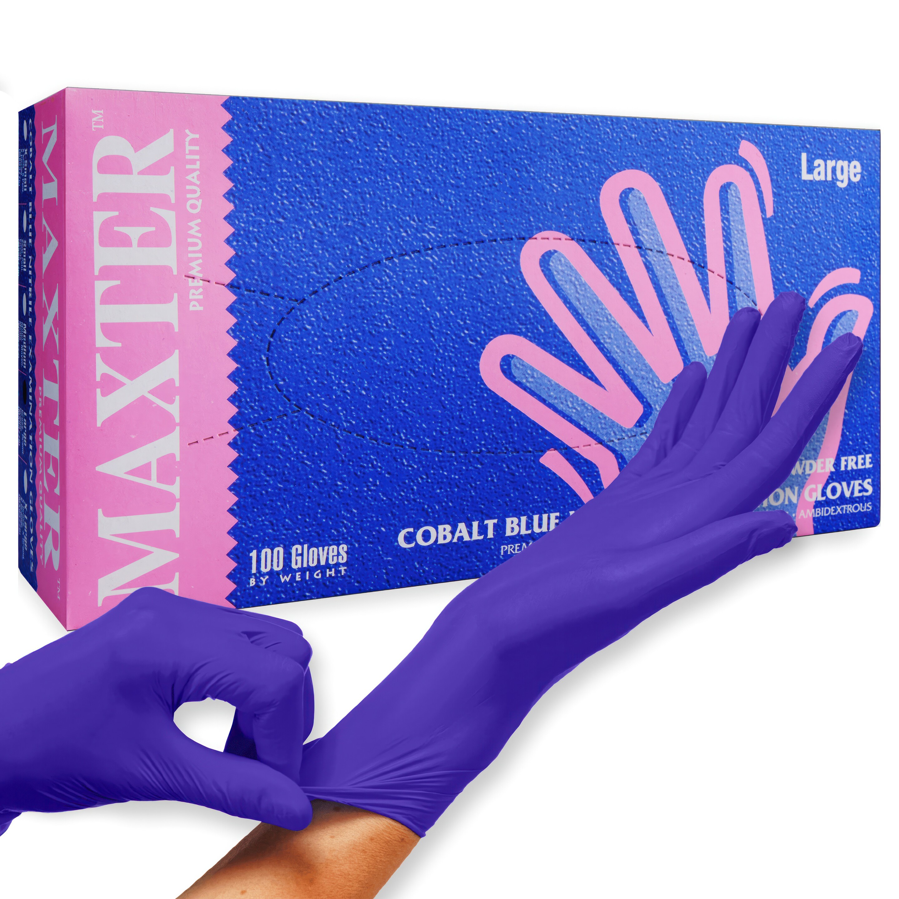 Blue Nitrile Gloves Multiple Sizes 100 Disposable Nitrile Gloves ...